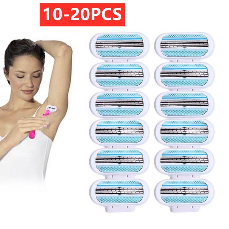 Buy 10-20PCS Women's Straight Manual Accessories Portable Shaving Razor ...