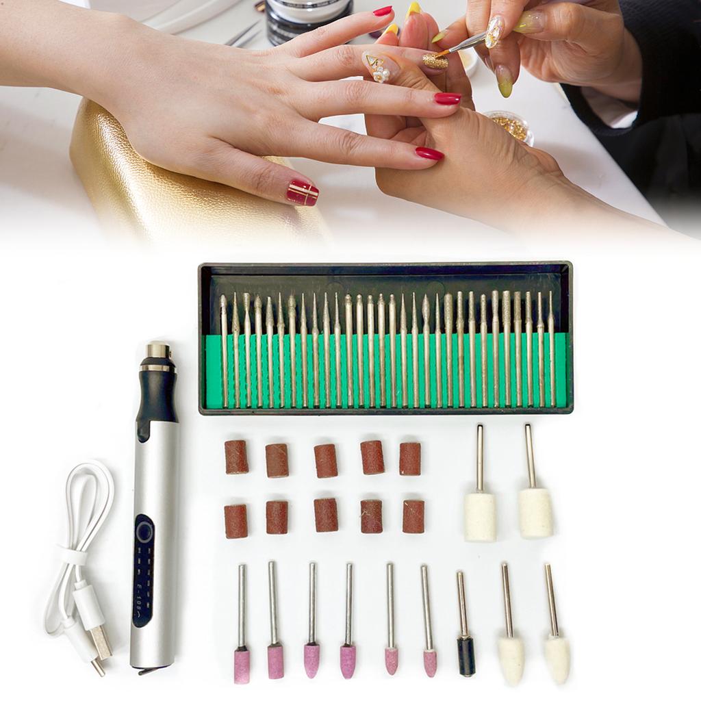 Portable Electric Nail Drill Kit Nail File Polishing Tool Professional Nail File Machine ...
