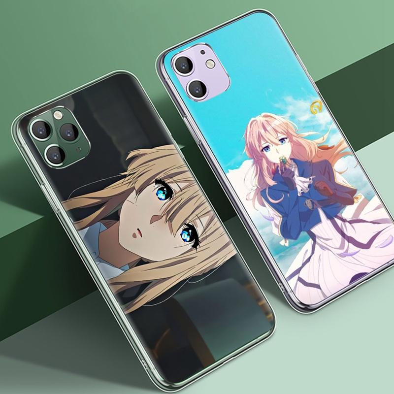 Buy For iPhone 12 12 Mini 11 11 Pro XR XS Anime Violet Evergarden Phone ...