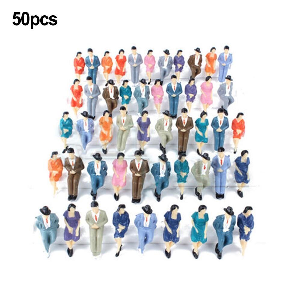 Buy 50Pcs Sitting Plastic Figures 1:32 Miniture People Human People ...