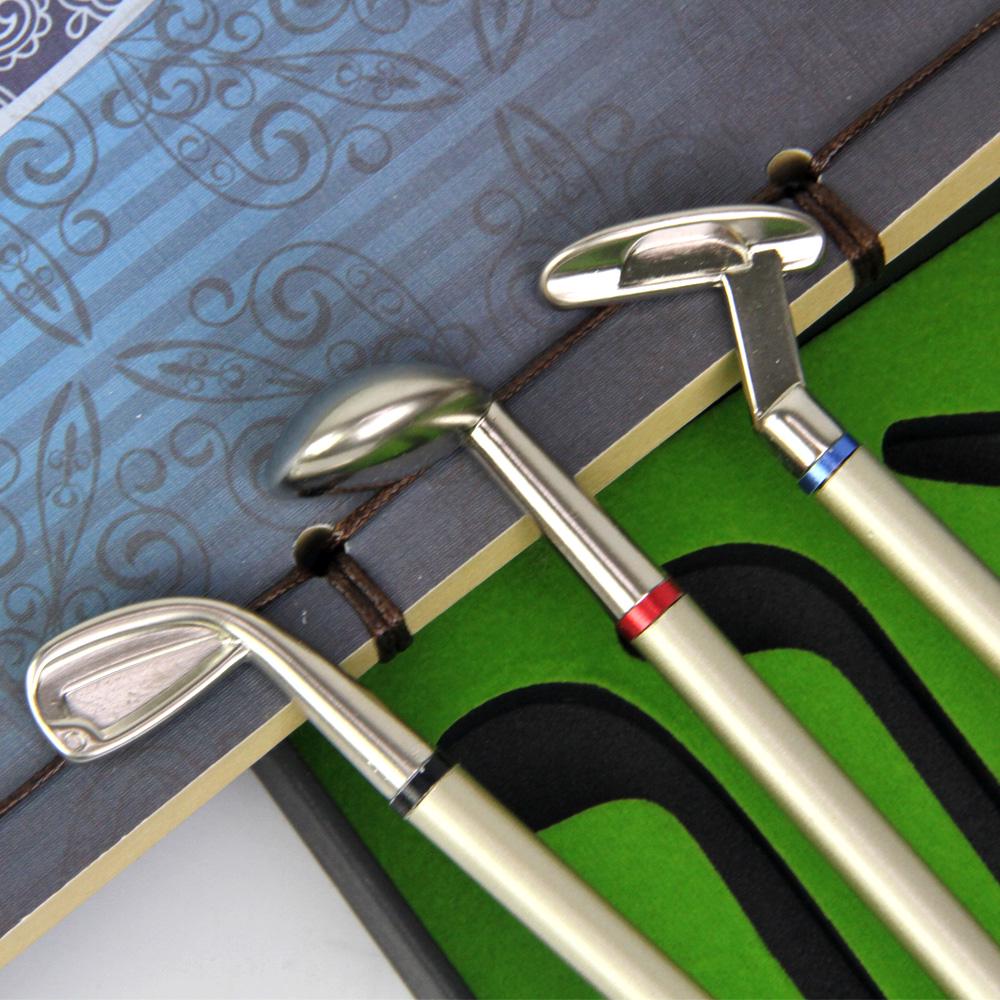 Buy 1Set Mini Golf Club Pen Gift Set 3 Golf Clubs with Putting Green ...