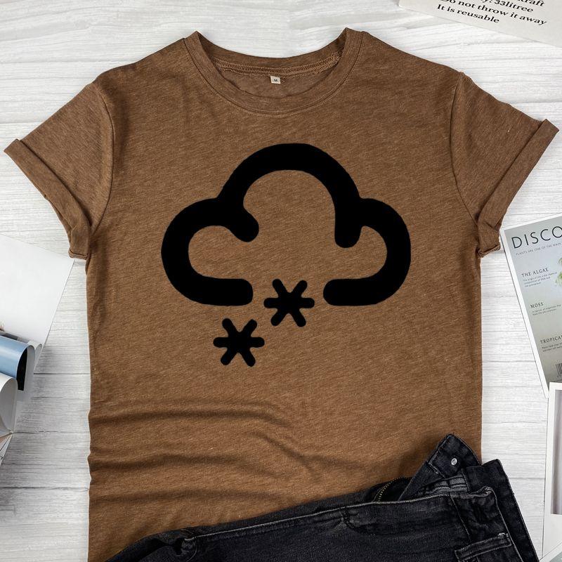 💰Köp billigt online Weather Symbol New Print Loose Shirts Women Blouses ...