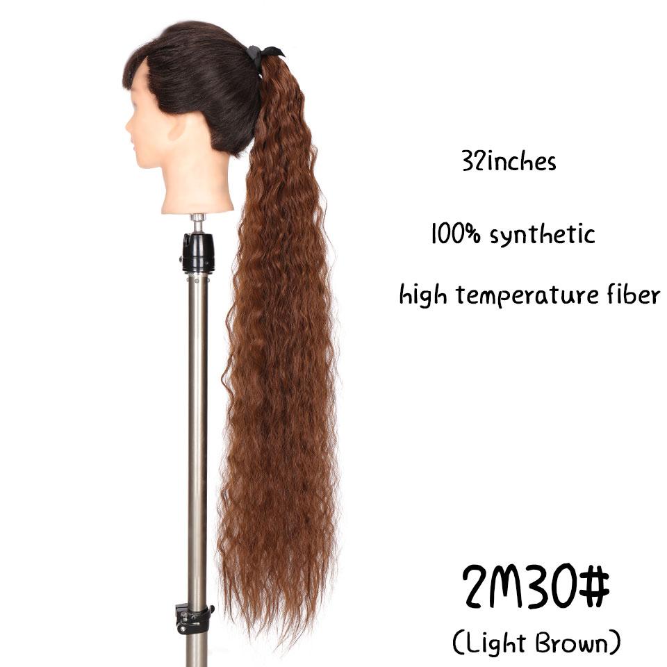 Cheap Synthetic Hair Fiber Heat-Resistant Straight Hair With Ponytail ...
