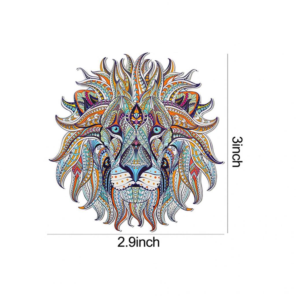 Iron-on Transfer Clothes Patches Cool 3D Lion Pattern Stickers for Tops ...