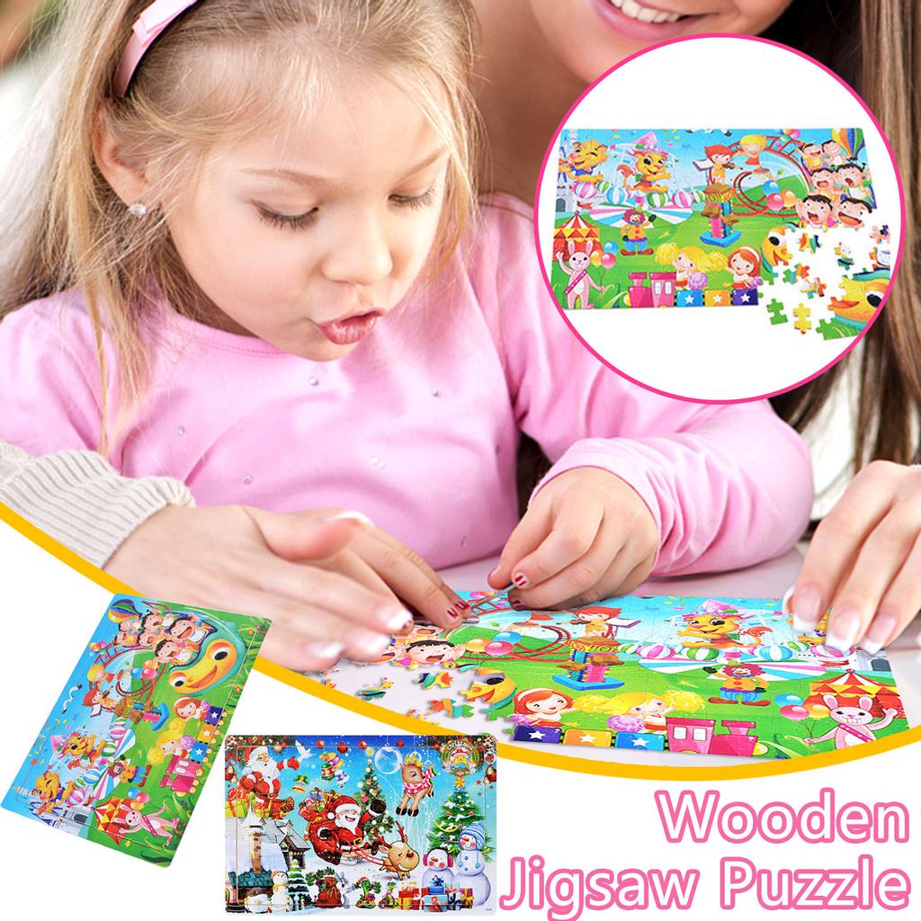 Buy 200 Piece Puzzle Christmas 5mm Wooden Puzzle Holiday Christmas Gift ...