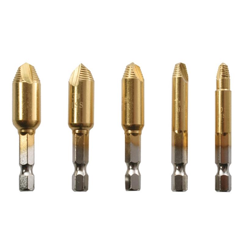 Buy 5pcs/set Damaged Screw Extractor Drill Bit Broken Bolt Screw ...
