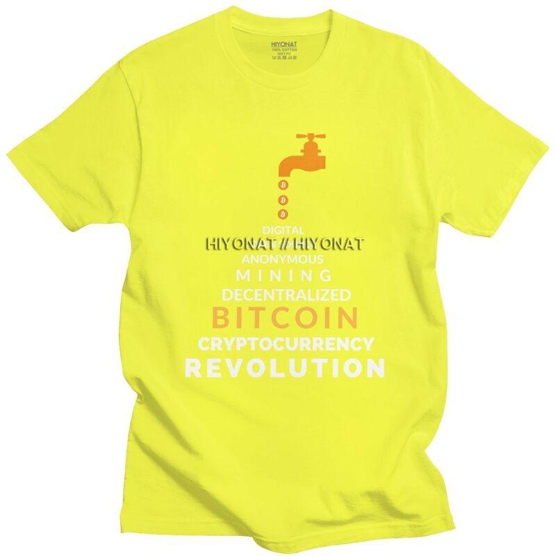 Satın alın Funny Fashion Cryptocurrency Bitcoin T Shirt Men Short ...