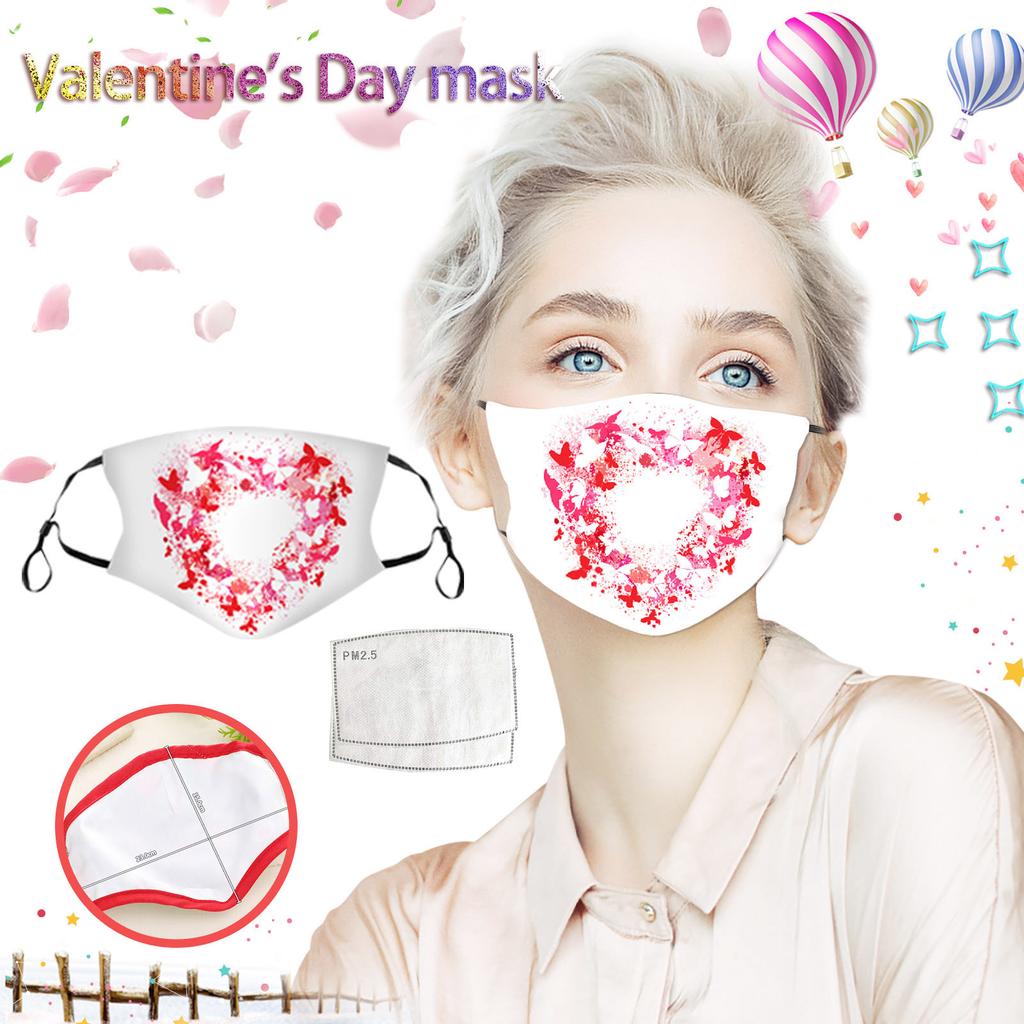 Buy Happyyu 1pc Adult winter Valentine's Day washable masks rope ...