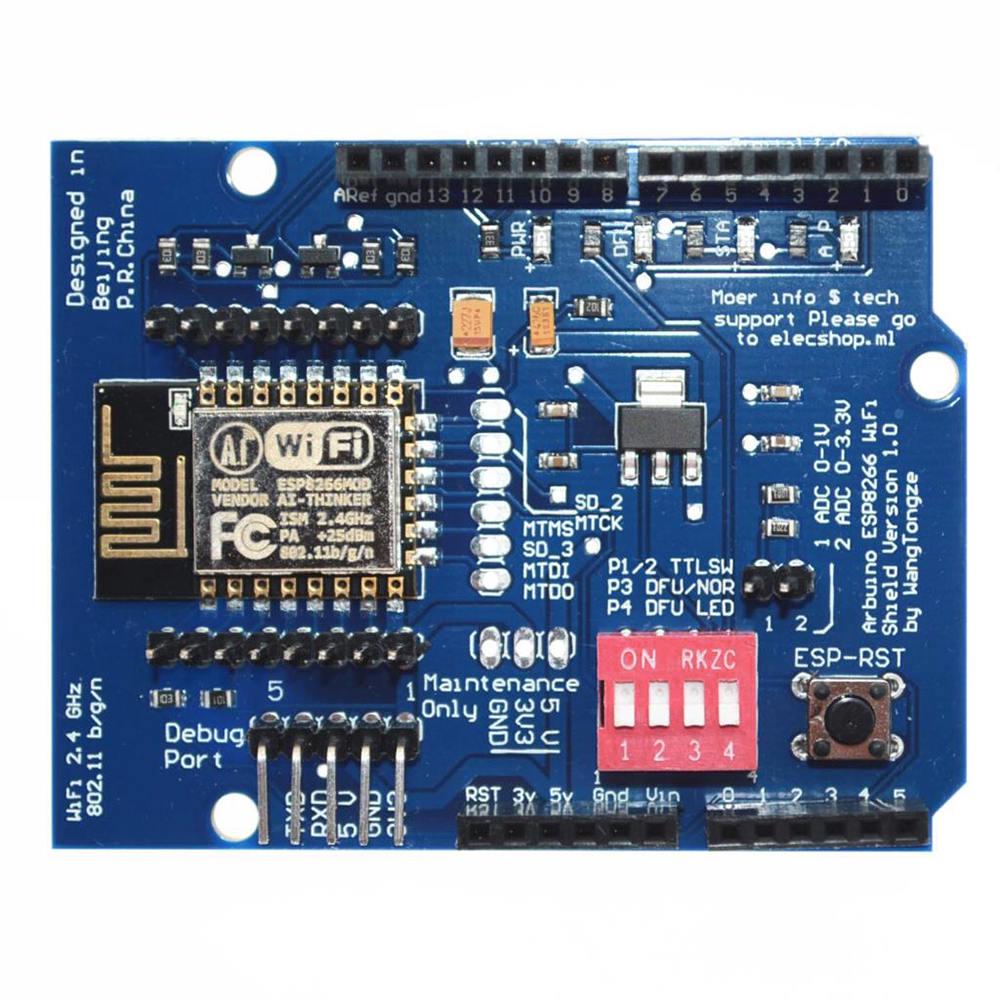 Buy ESP-12E ESP8266 UART WIFI Wireless Shield TTL Converter for Arduino UNO R3 at affordable ...