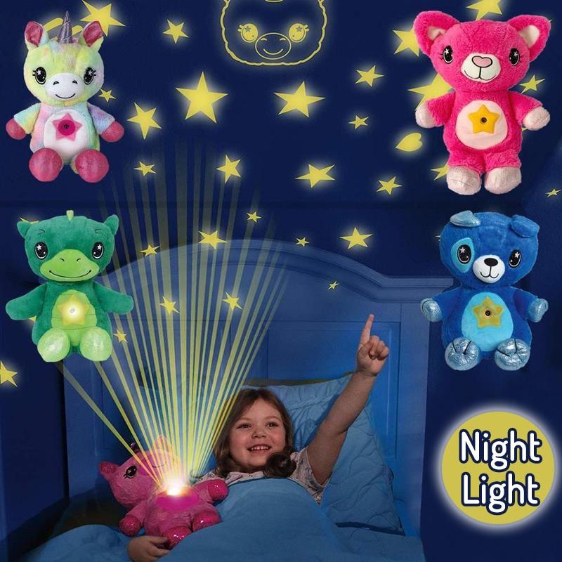 Buy Star Night Light Star Projector Plush Toy Birthday Party Kids Gifts ...