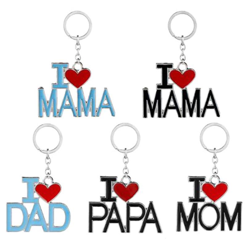 Metal Heart Key Chains Dad'S Day Mother'S Day Keychain Metal Gift Mom ...