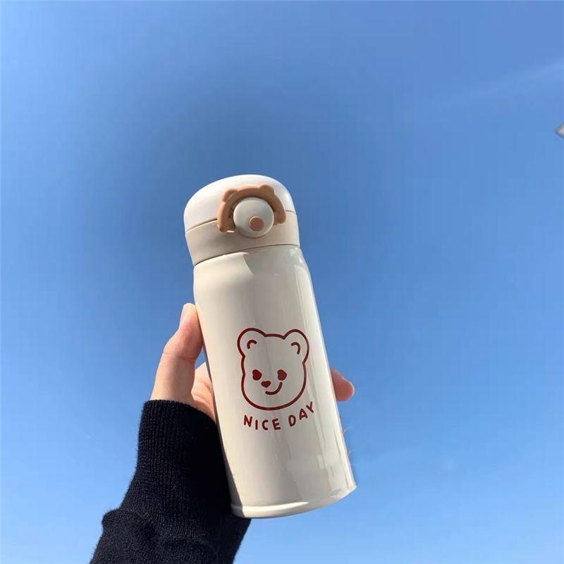 Buy 304 Stainless Steel Cute Girl Heart Simple Thermos Cup Student ...