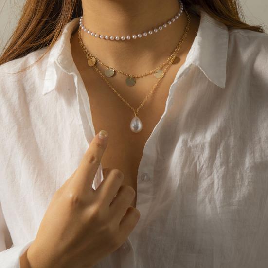 Cheap Women Elegent Vantage Chain Tarnish Resistant Jewelry Multilayers ...