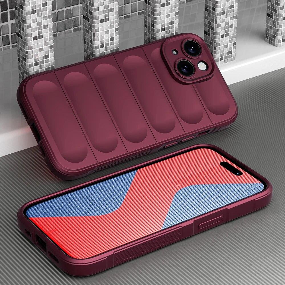 Buy KEYSION Shockproof Case for iPhone 15 Pro Max 15 Plus Soft Silicone ...