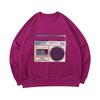 Buy Men's 300 GSM 100% Cotton Sweatshirt Retro Radio Boombox Print ...