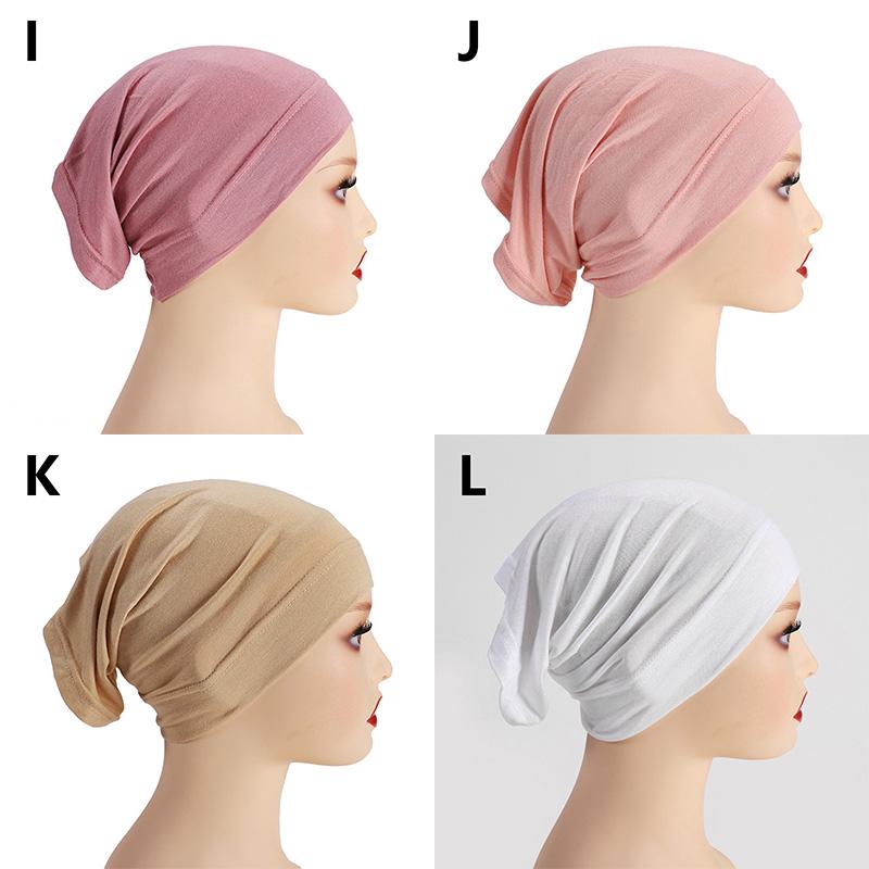 Buy Women Stretch Hijab Tube Bonnet Under Scarf Elastic Bone Cap at ...