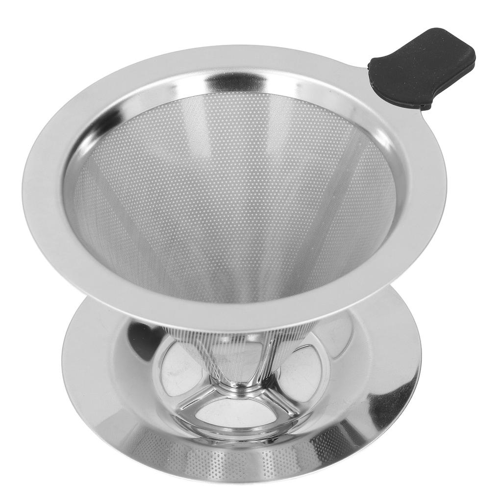 Cheap Drip Coffee Filter Double Mesh Paperless Stainless Steel Cone ...