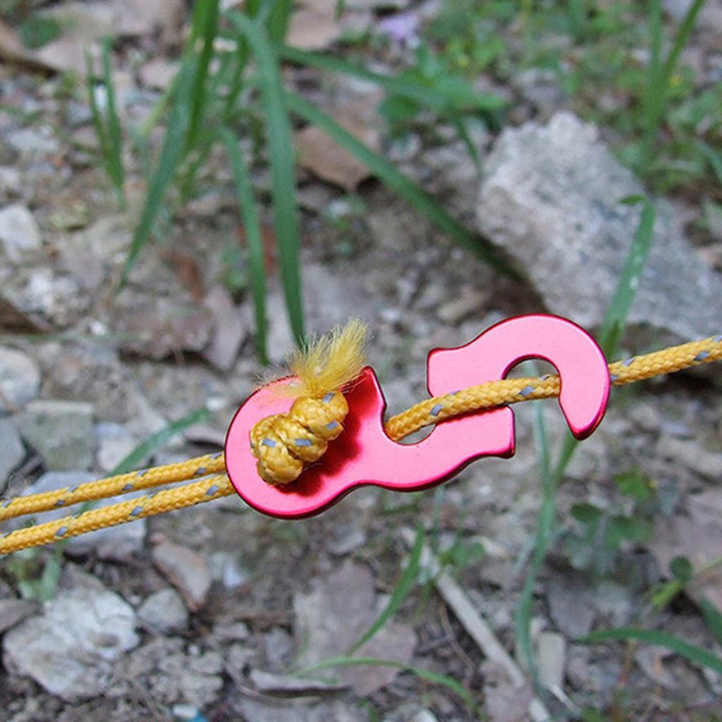 Buy 10pcs Outdoor Camping Red Aluminum Tent Wind Rope Stopper Adjust ...