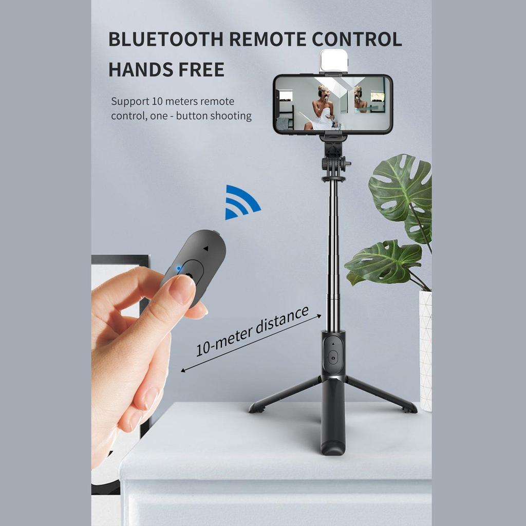 Buy Wireless Bluetooth-compatible Selfie Stick Foldable Mini Tripod ...