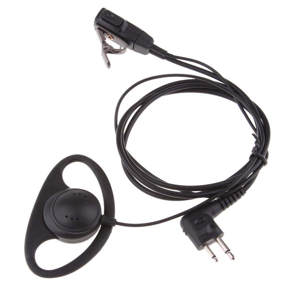 2Pcs 2Pin D Shape Earphone Headset Ear hook for Motorola Walkie Talkie ...