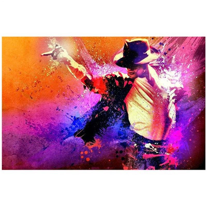 Buy 5D Diamond Painting Music Michael Jackson Diy Full Round Diamond ...