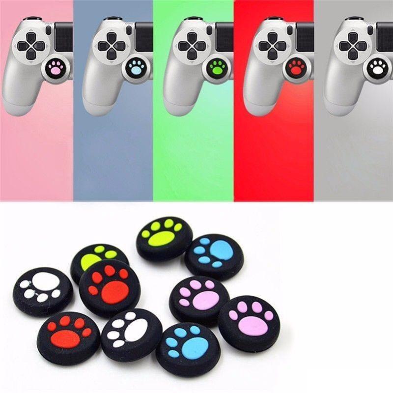 Buy 4X Cat Paw Controller Game Accessories Thumb Stick Grip Joystick ...