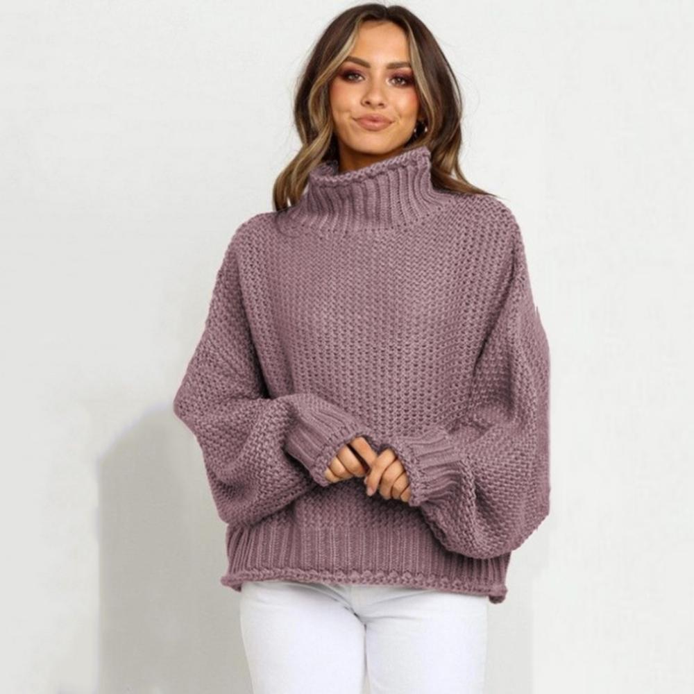 Buy Autumn And Winter Pullover High Neck Loose Sweater at affordable ...