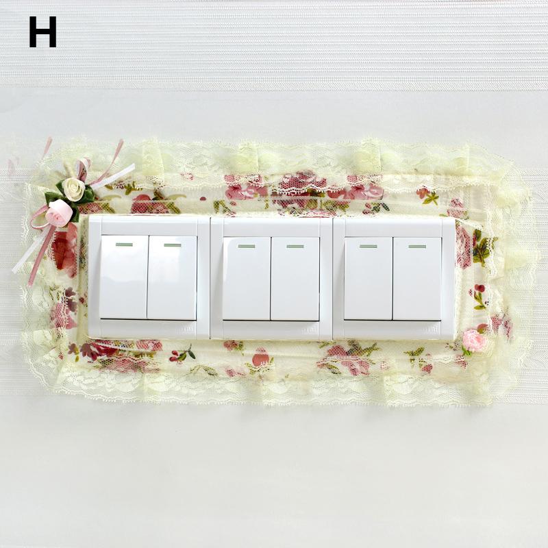 Buy Creative Switch Stickers Lace Fabric Switch Socket Protective Cover ...