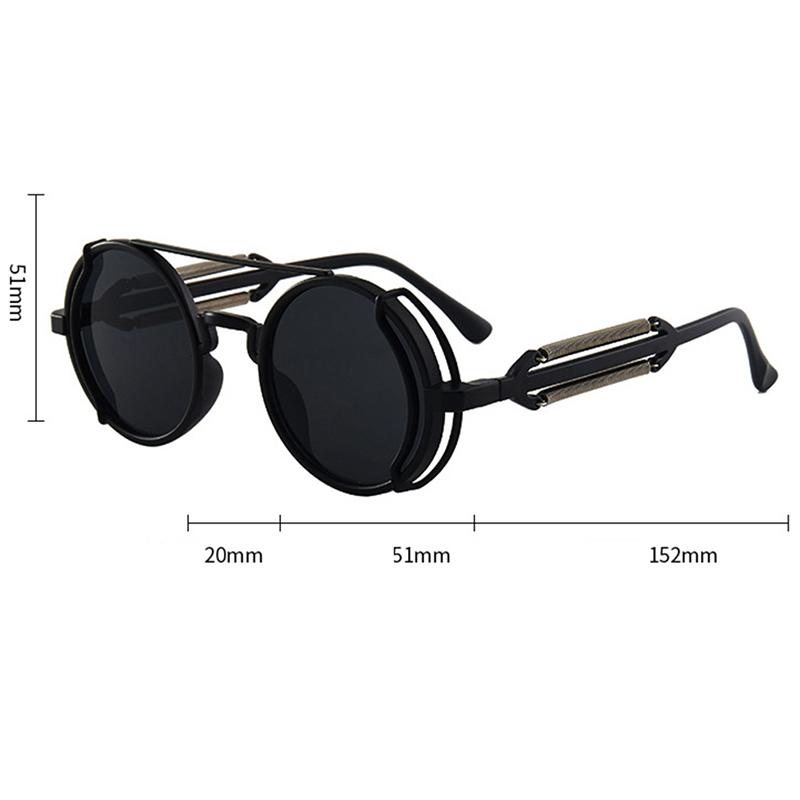 Buy Punk Steampunk Sunglasses Retro Men'S Round Punk Eyewear Women ...