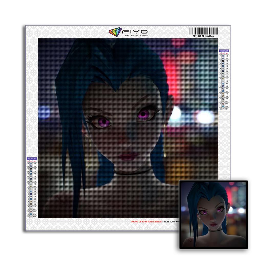 Buy 5D DIY Diamond Painting Cross Stitch Game Character Jinx Diamond ...