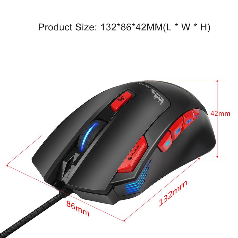 Buy 6000 DPI Mechanical Game Mouse With Cable For Gamer Computer Laptop ...