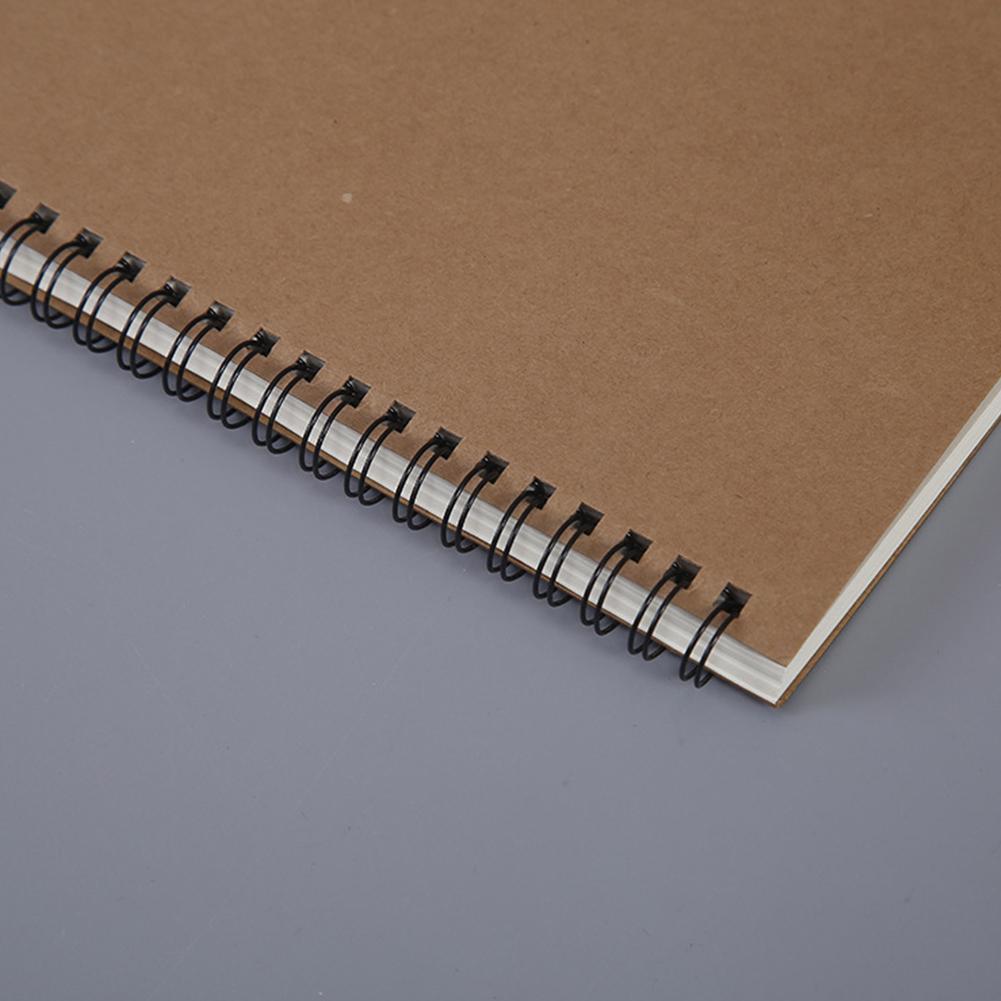 Cheap Retro Spiral Coil Sketchbook Kraft Paper Notebook Sketch Pad ...