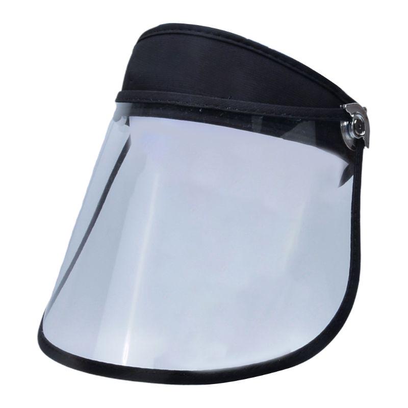 Buy Full Face Protective Shield Visor Adjustable Transparent Hat Splash ...