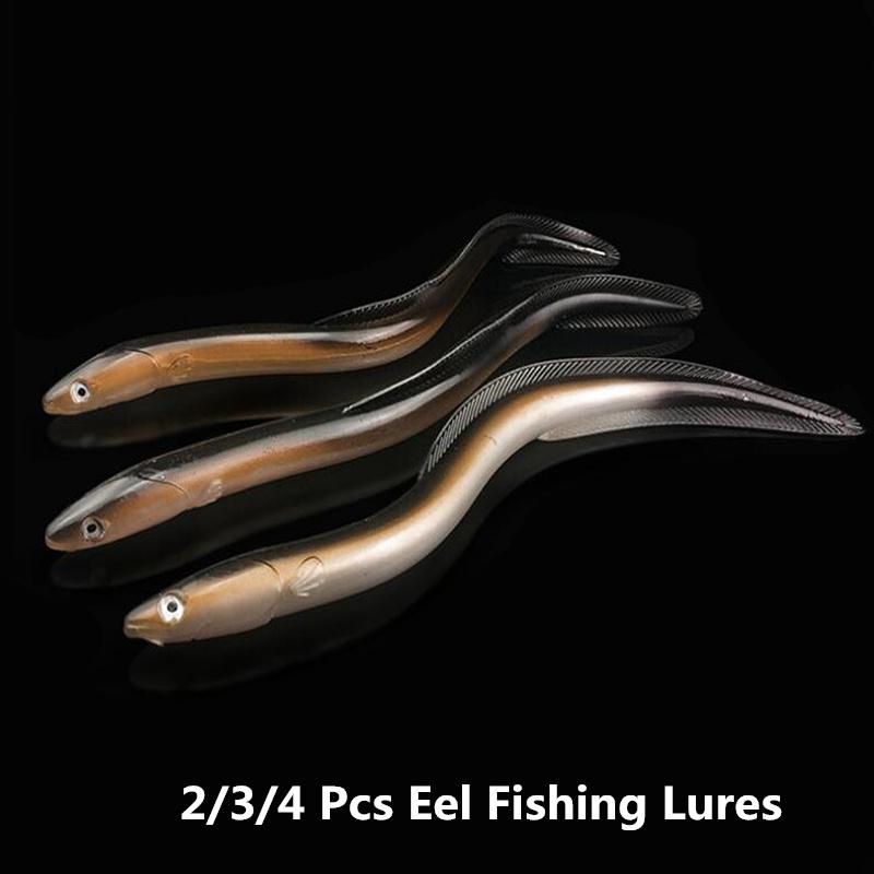 Buy 2/3/4 Pcs 30 X 2Cm PVC Eel Lure Saltwater Fishing Lures Bait Smell ...