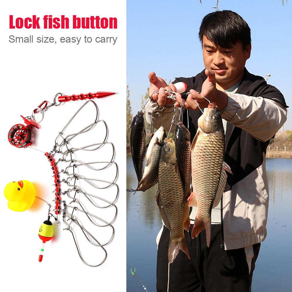 Buy Stainless Steel Fishing Buckle Lock Set Live Fishing Lock Belt ...