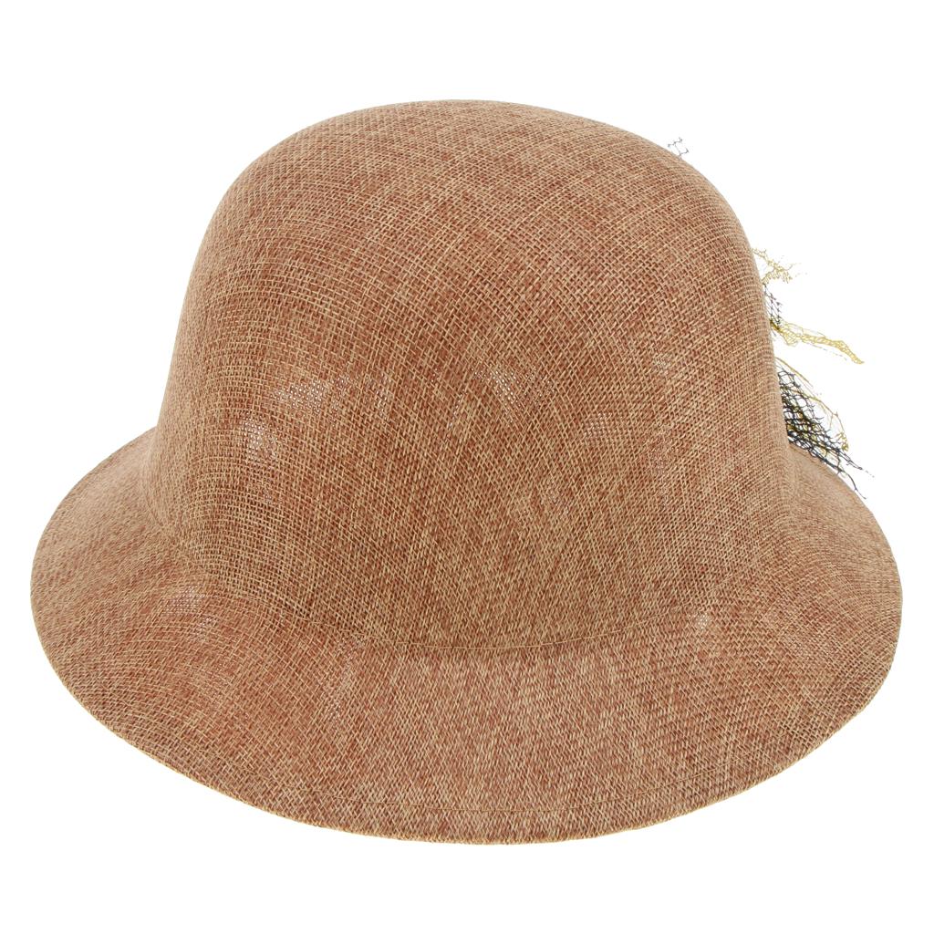 Buy Ladies Flax Fashion Straw Beach Fisherman Sunhat Flower Billycock ...
