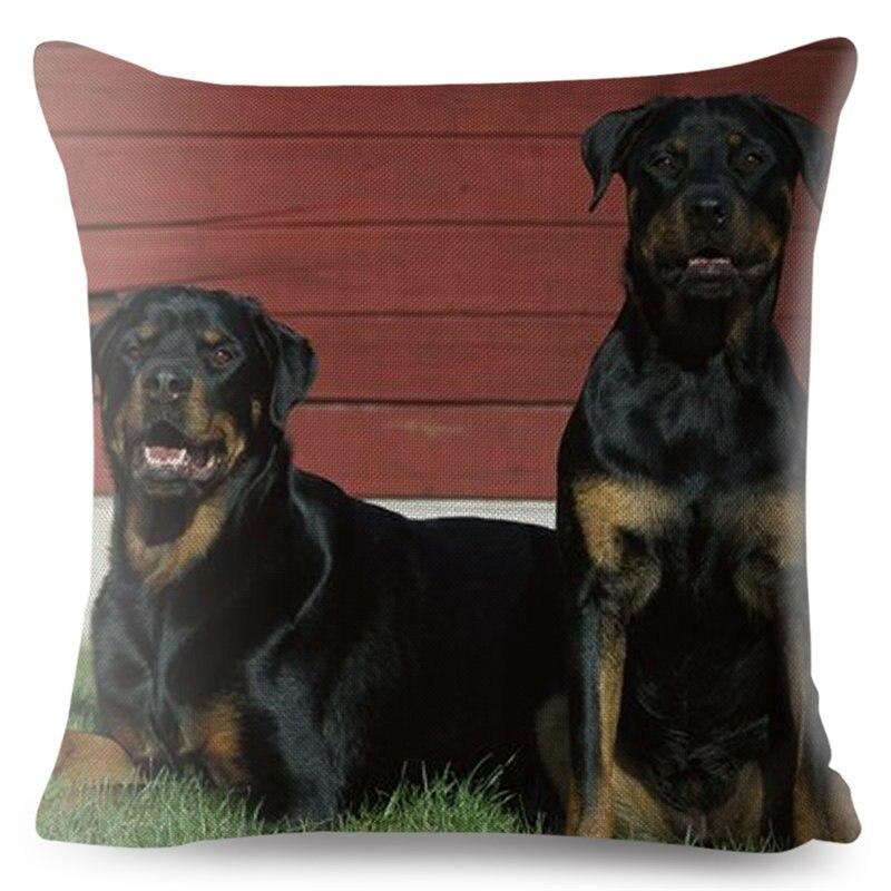 Buy Germany Loyalty Rottweiler Dog Pillow Cover 45x45cm Cushion Covers ...