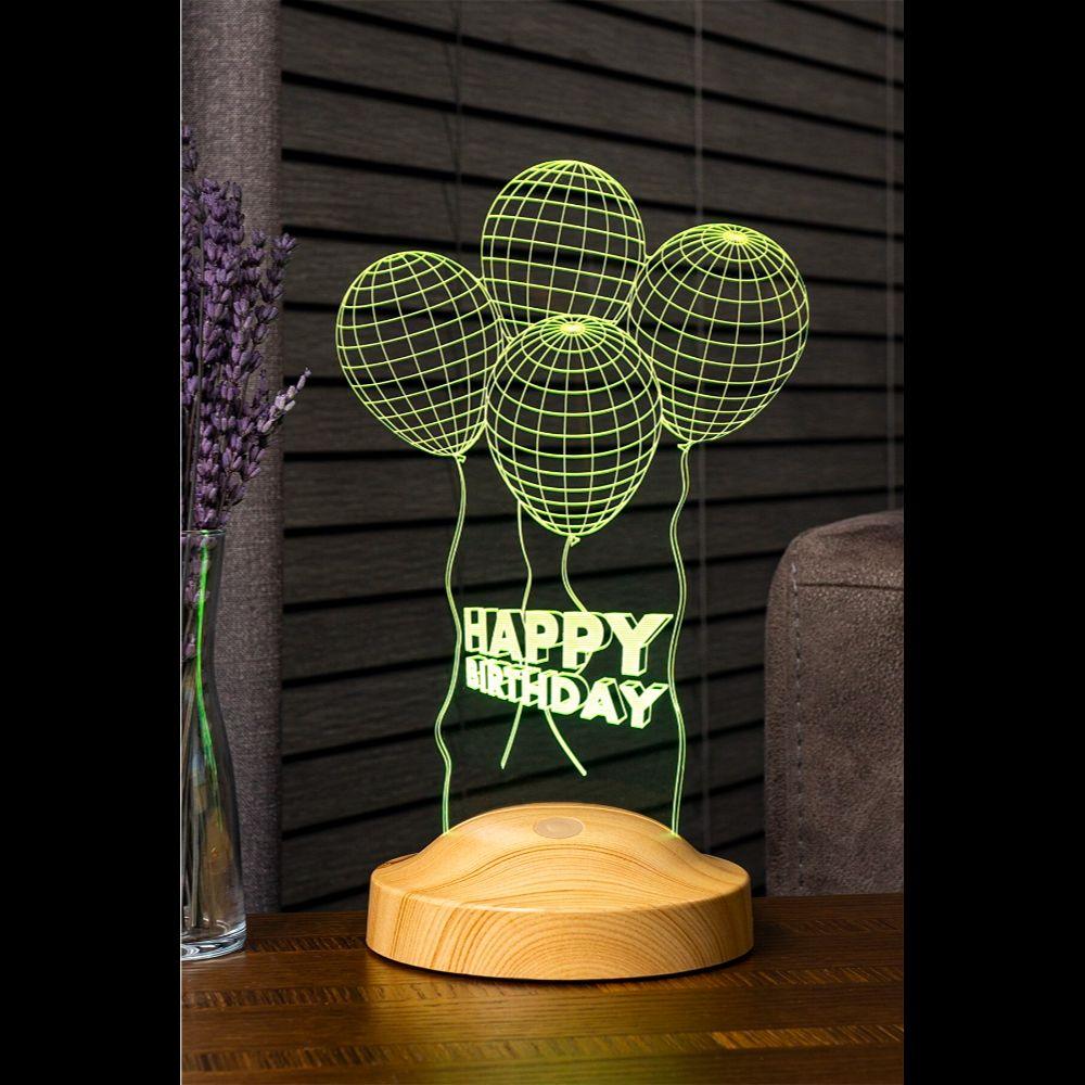 Buy Happy Birthday Gift Birthday Gift Balloon 3D Led Lamp at affordable ...