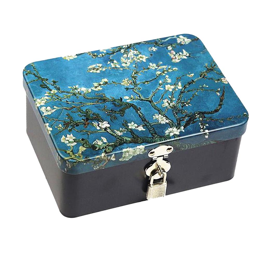 Buy Locked Tinplate Metal Collection Iron Storage Box British Flag at ...