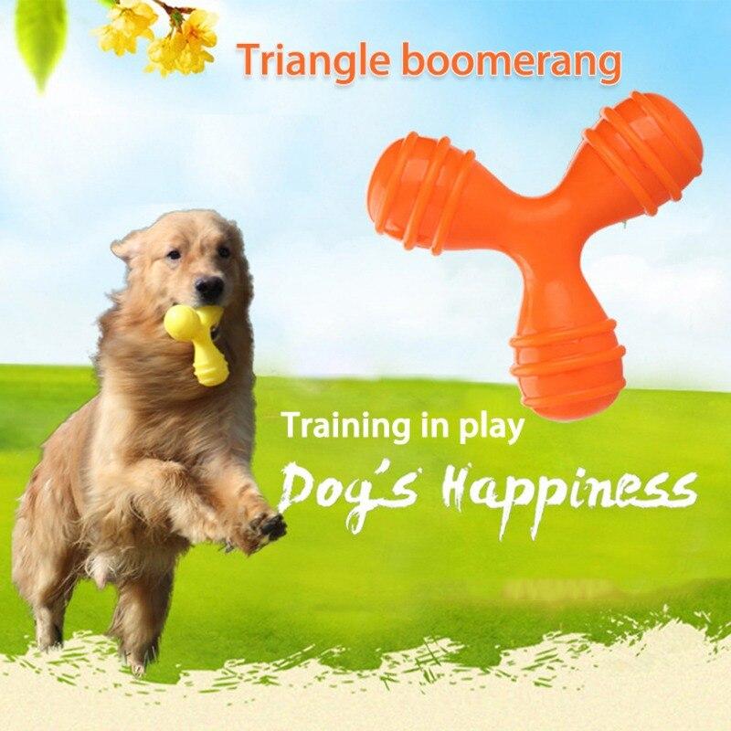 Pet Floating High Elasticity Triangle Boomerang Dog Training Toy Pet ...
