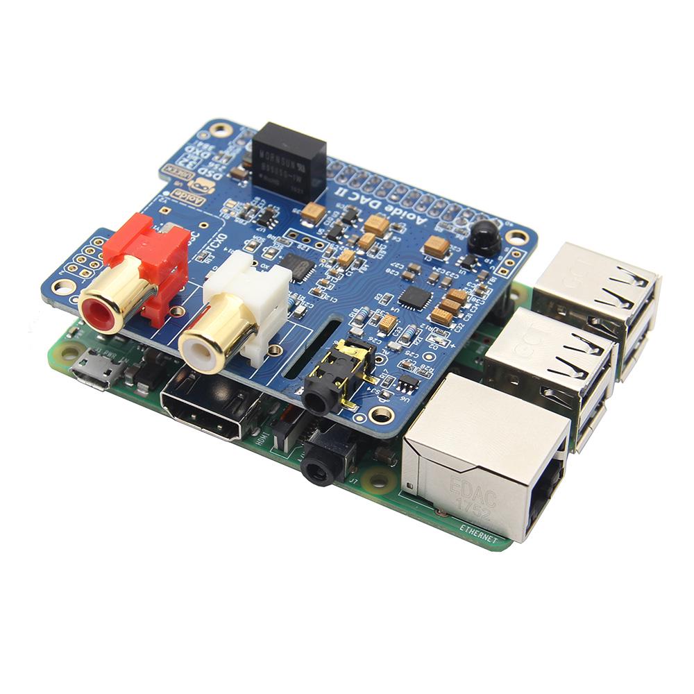 Buy Raspberry Pi 3B+/3B/2B DAC II ES9018K2M Hifi Audio Sound Card 32bit ...