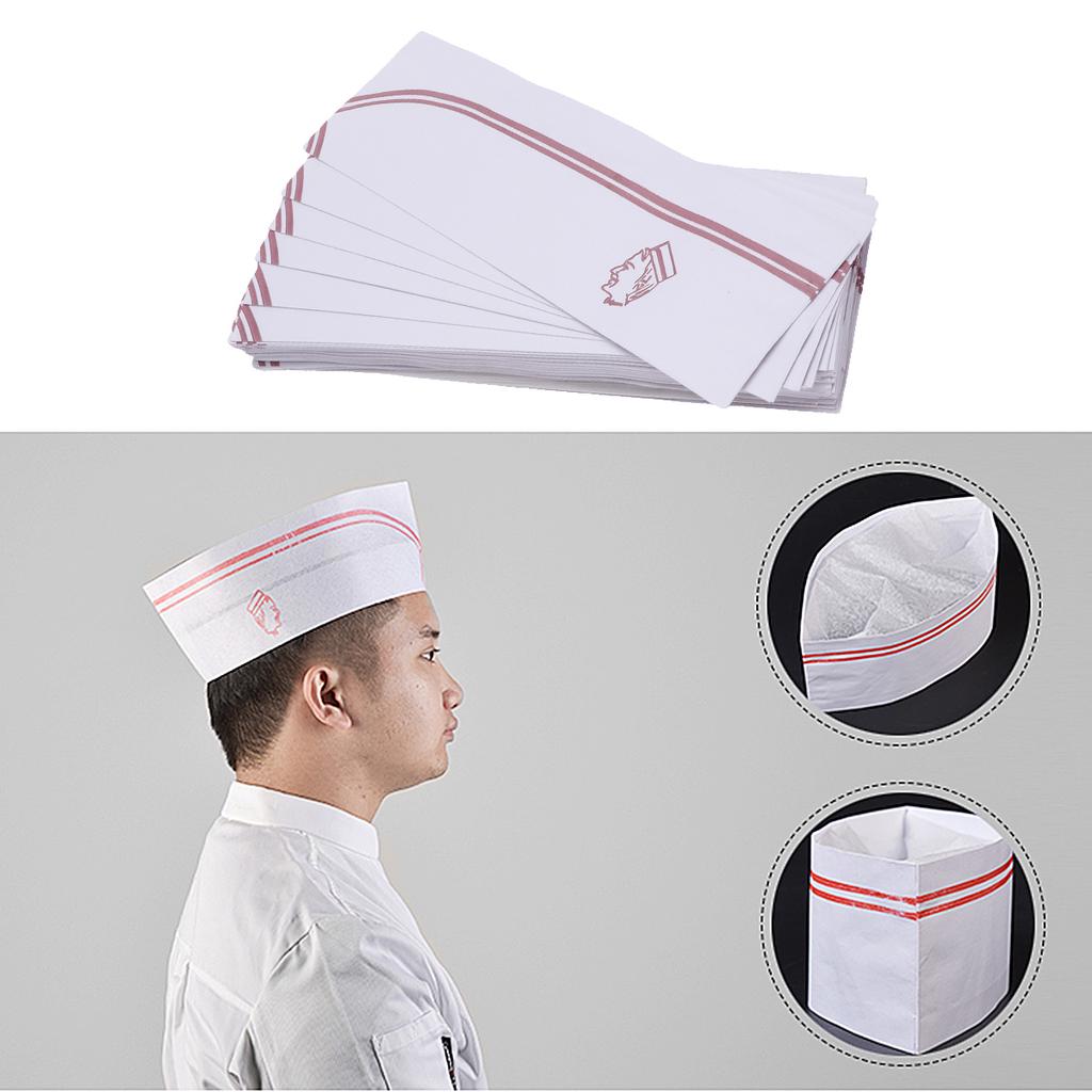 Buy 50pcs Chef Hats Simple Head Cap Kitchen Accessories Chef Cap ...
