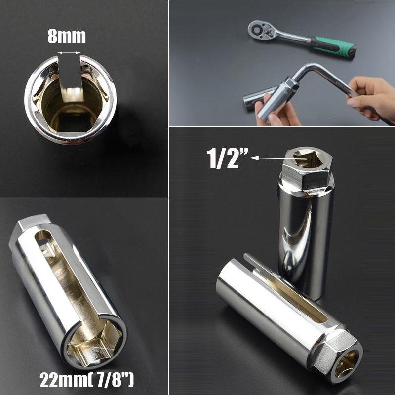 Buy 8mm Drive Car Oxygen Sensor Socket O2 Wrench Offset Removal Tools ...