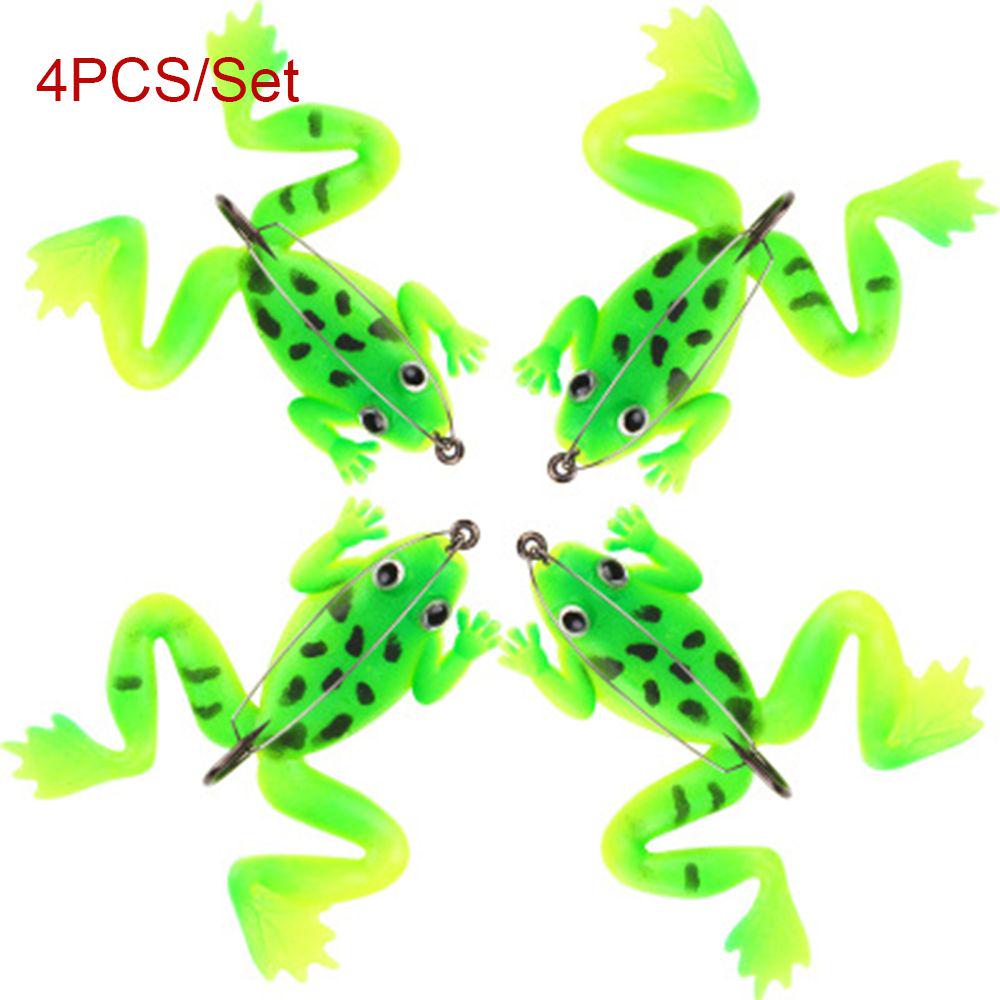 Buy 4PCS 5.2g/6cm New Lifelike Portable Spinner Sinking Rubber Frog ...