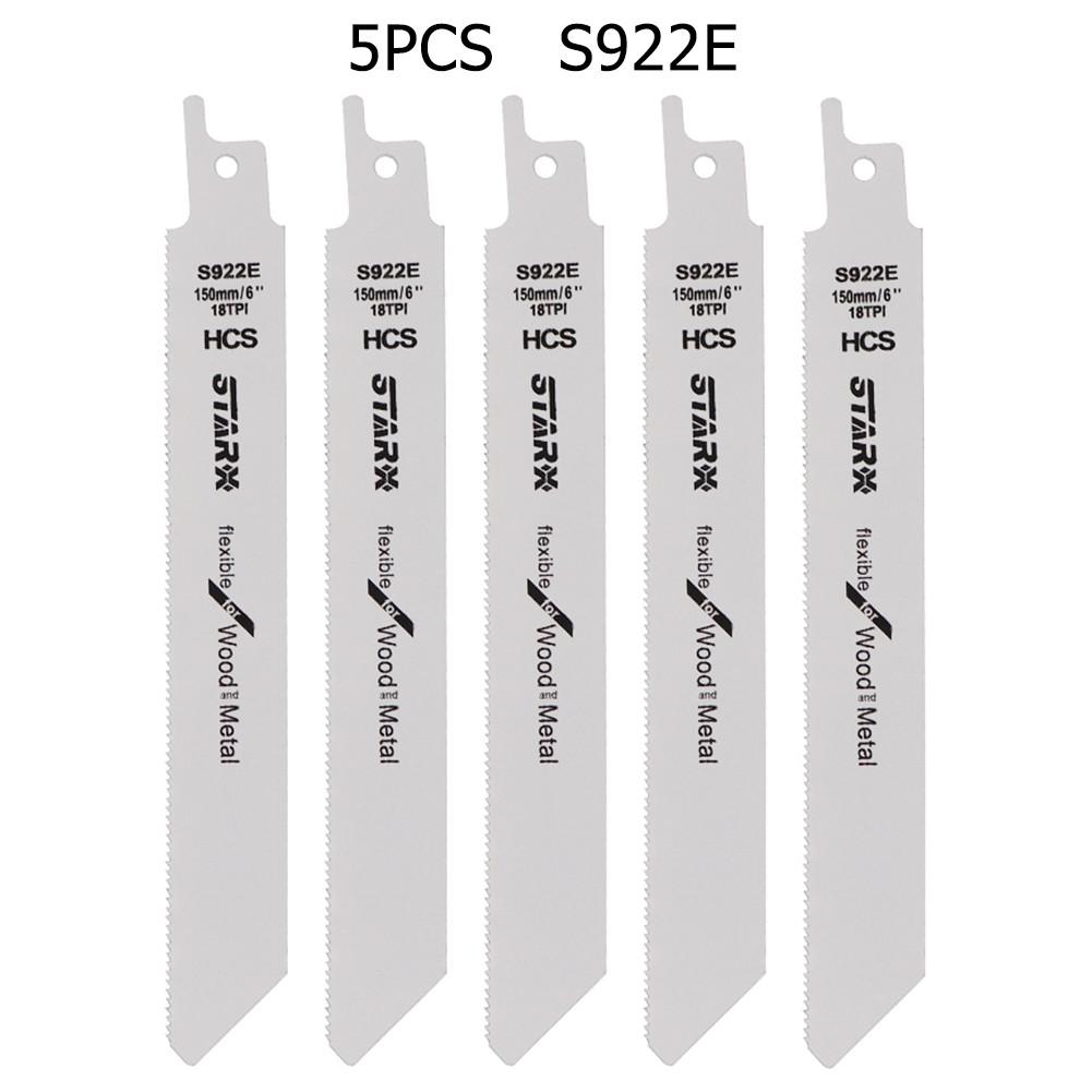 Buy 18TPI 5pc 6 Inch Cutting Metal Reciprocating S922E Saw Blade High ...