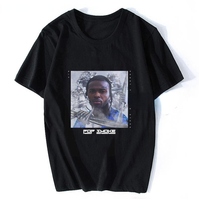 Vintage Cool Rapper Men Women T Shirt Rip Pop Smoke Casual O Neck Hip ...