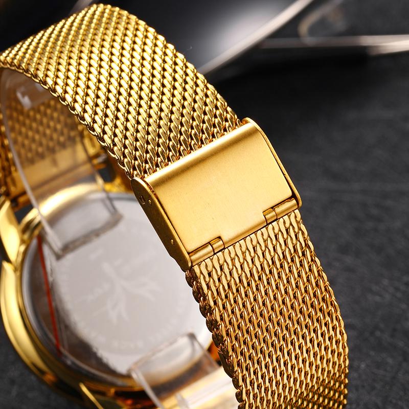 Buy Miss Fox Ladies Gold Watch Women Famous Brand Minimalist Steel Mesh ...