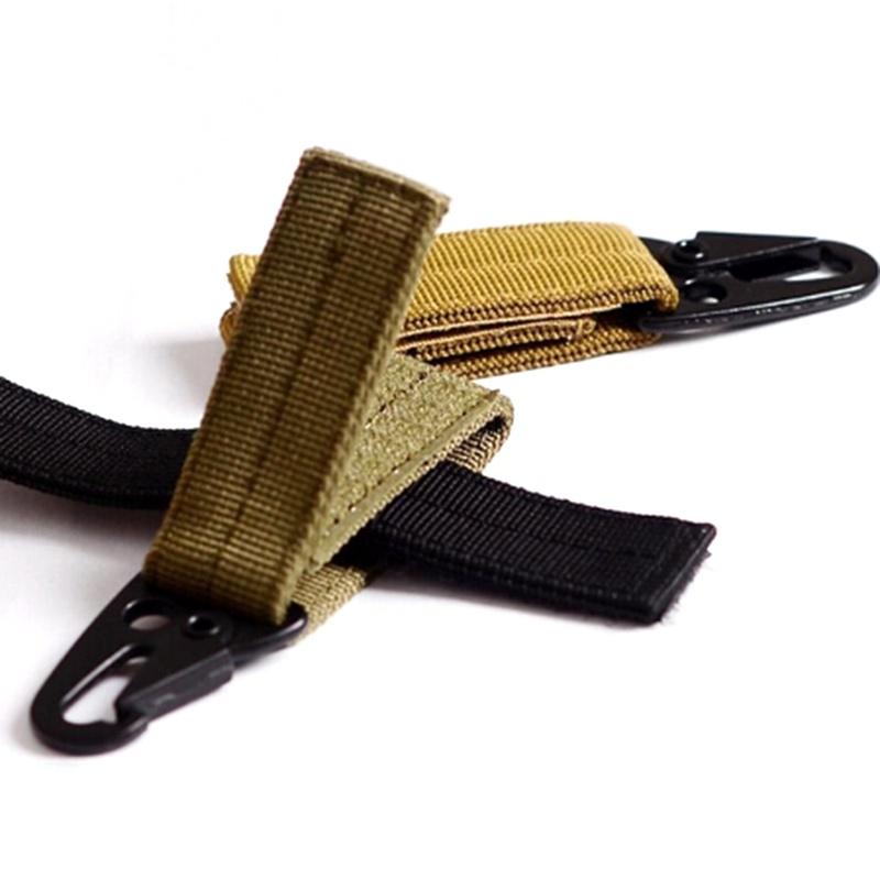 Buy Tactical Molle Key Ring Hook Nylon Keeper Key Chain Hanging Belt ...