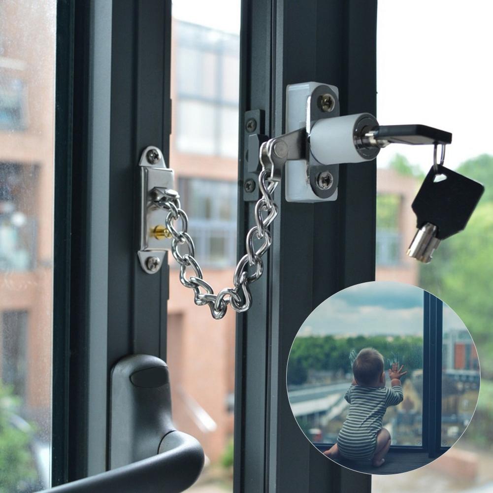 Buy 1X Home Anti-theft Door Window Chain Lock Children Security Door ...