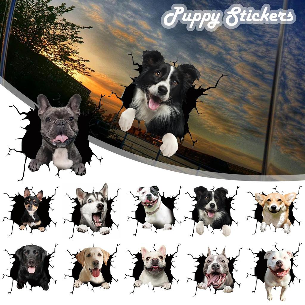 Car Crack Decals Pet Stickers Realistic Animal Funny Static Simulation ...